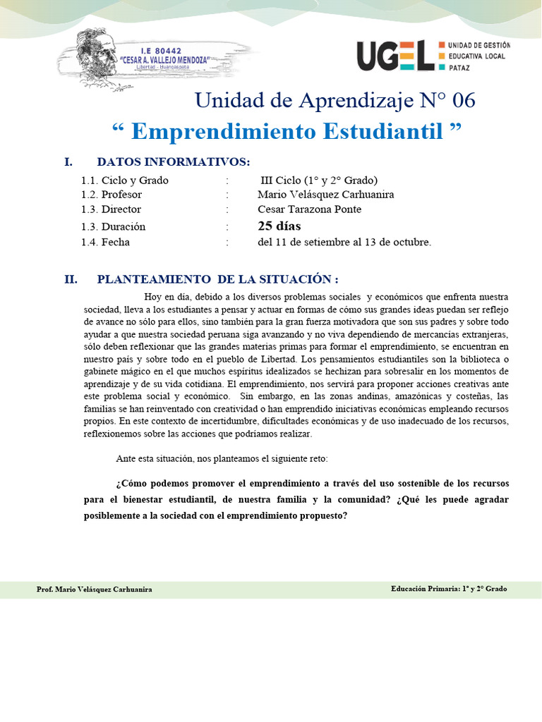 Unidad de Aprendizaje N 7 | PDF | Números | Aprendizaje