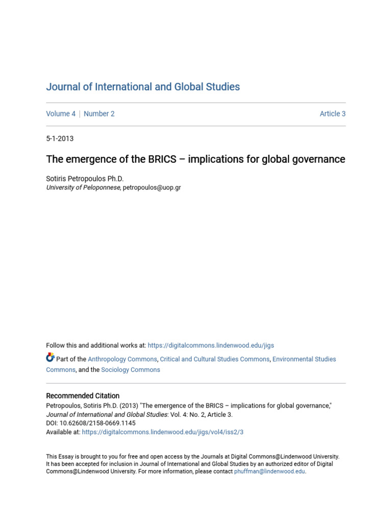 BRICS | PDF | Bric | International Monetary Fund