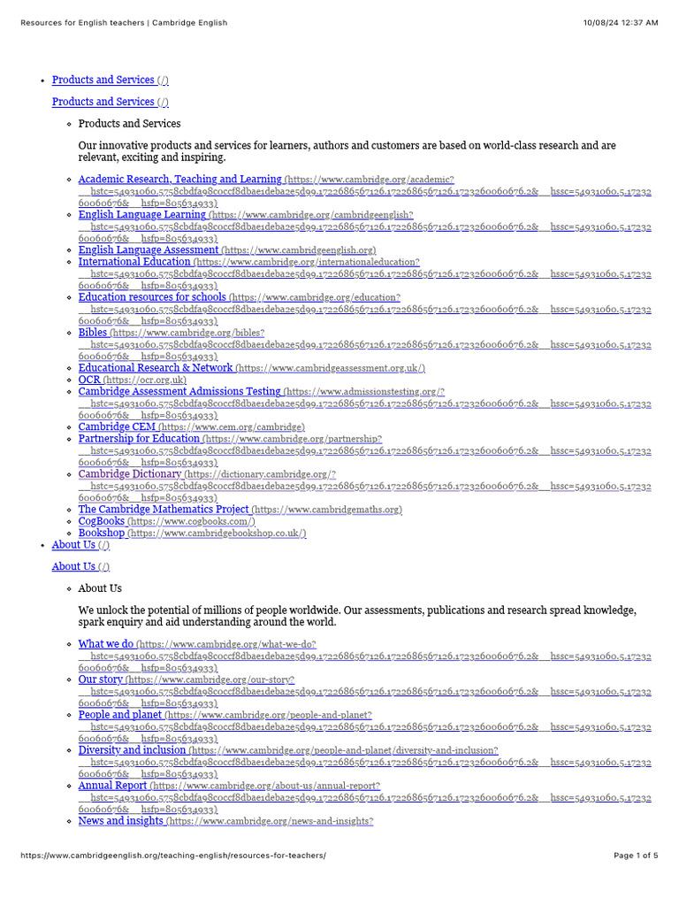 4 Resources For English Teachers Cambridge English Pdf English As