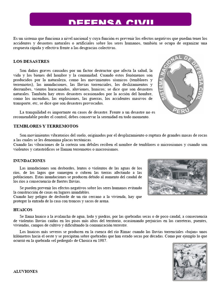 Defensa Civil | PDF | Temblores | Ciencias de la Tierra