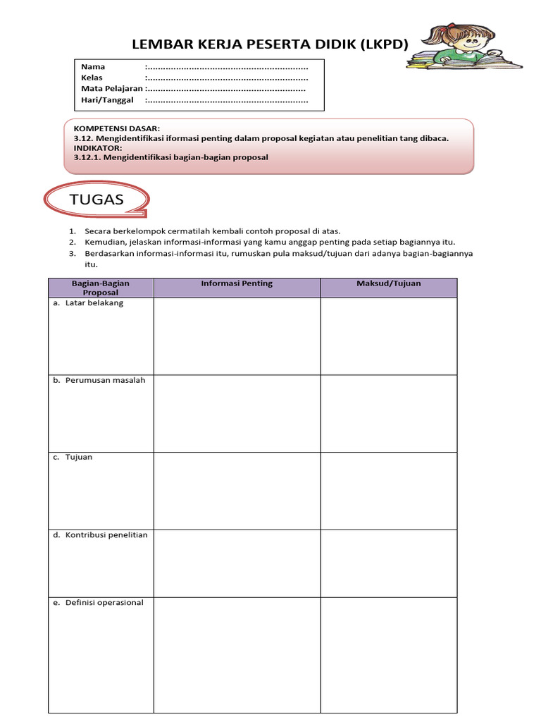 Panduan LKPD Analisis Proposal Penelitian | PDF