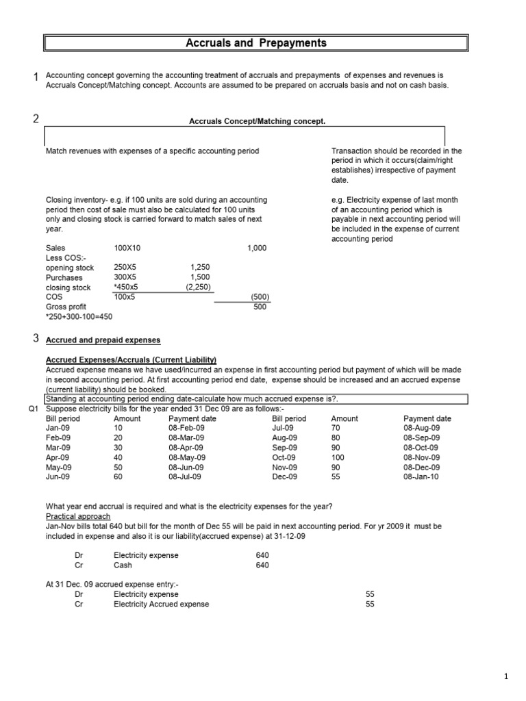 6 Accruals and Prepayments | PDF | Deferral | Accrual