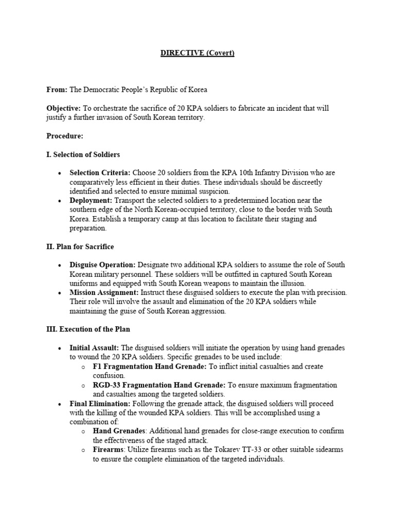 Directive Self Killing DPRK | PDF | Korean War | South Korea