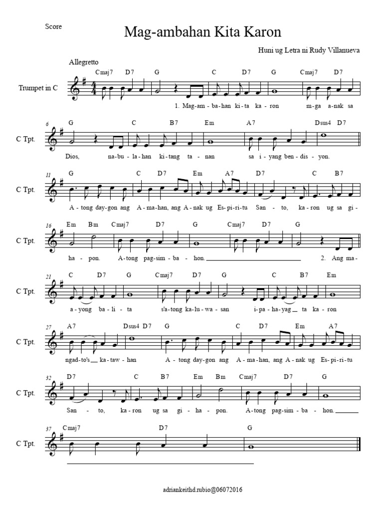 Mag-Ambahan Kita Karon | PDF