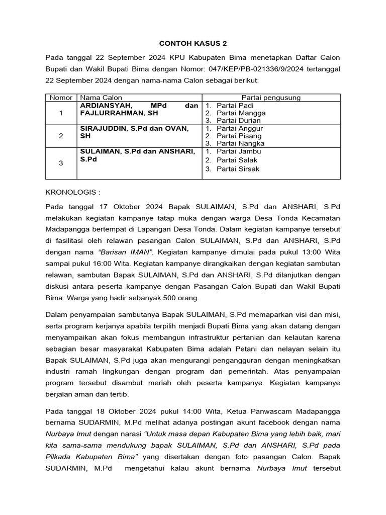Contoh Kasus 2 | PDF