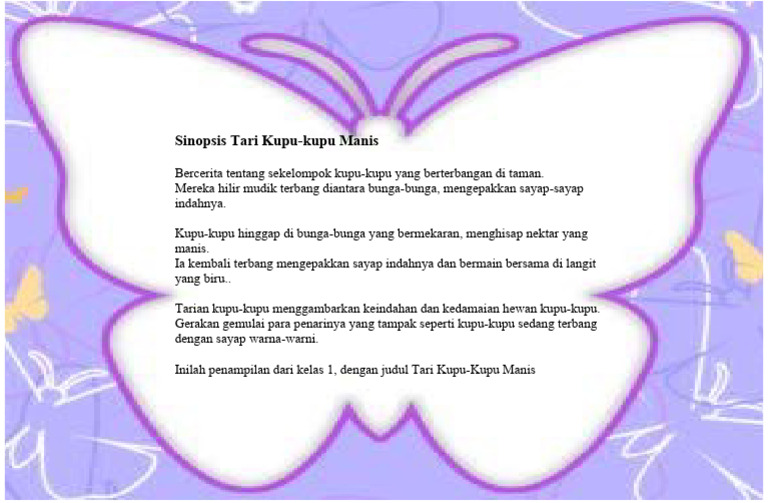 Sinopsis Tari Kupu-Kupu | PDF