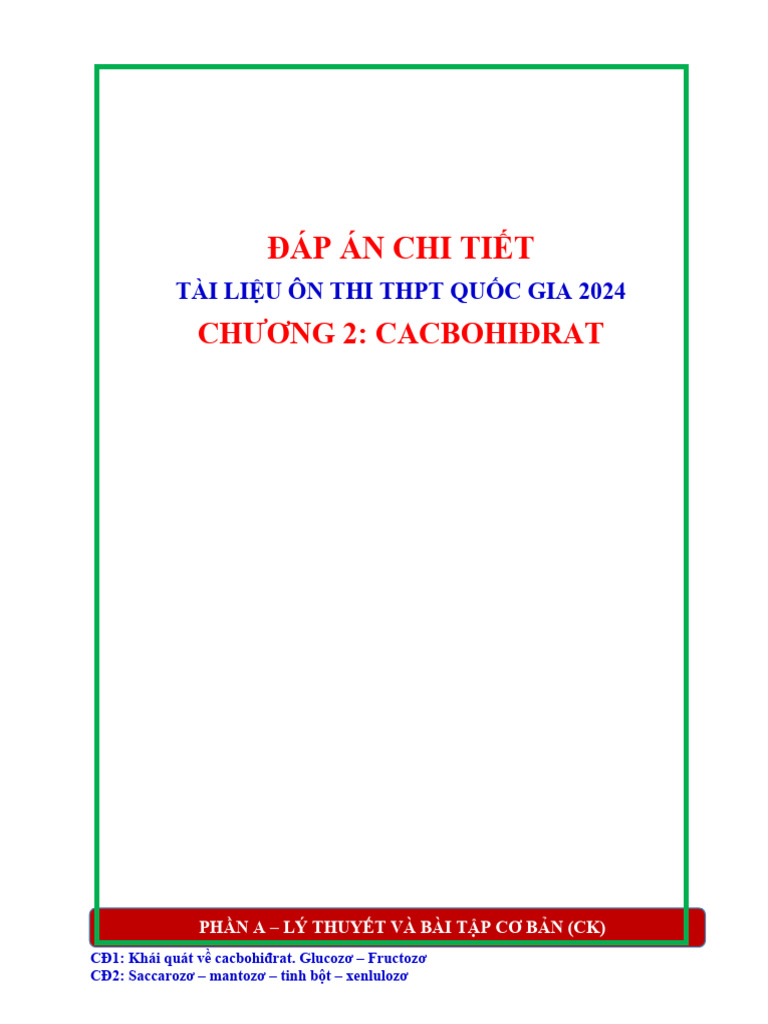 Chuong 2 Cac Bohydrat | PDF