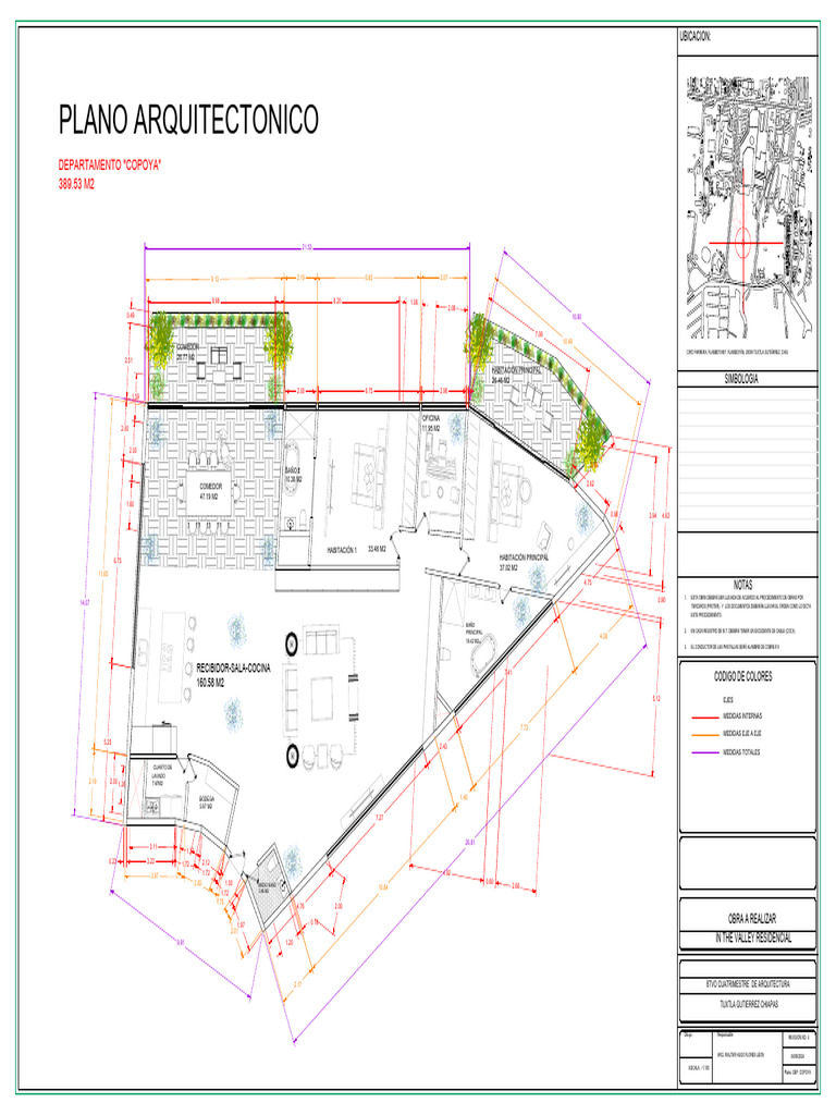 Plano arquitectónico del departamento Copoya | PDF
