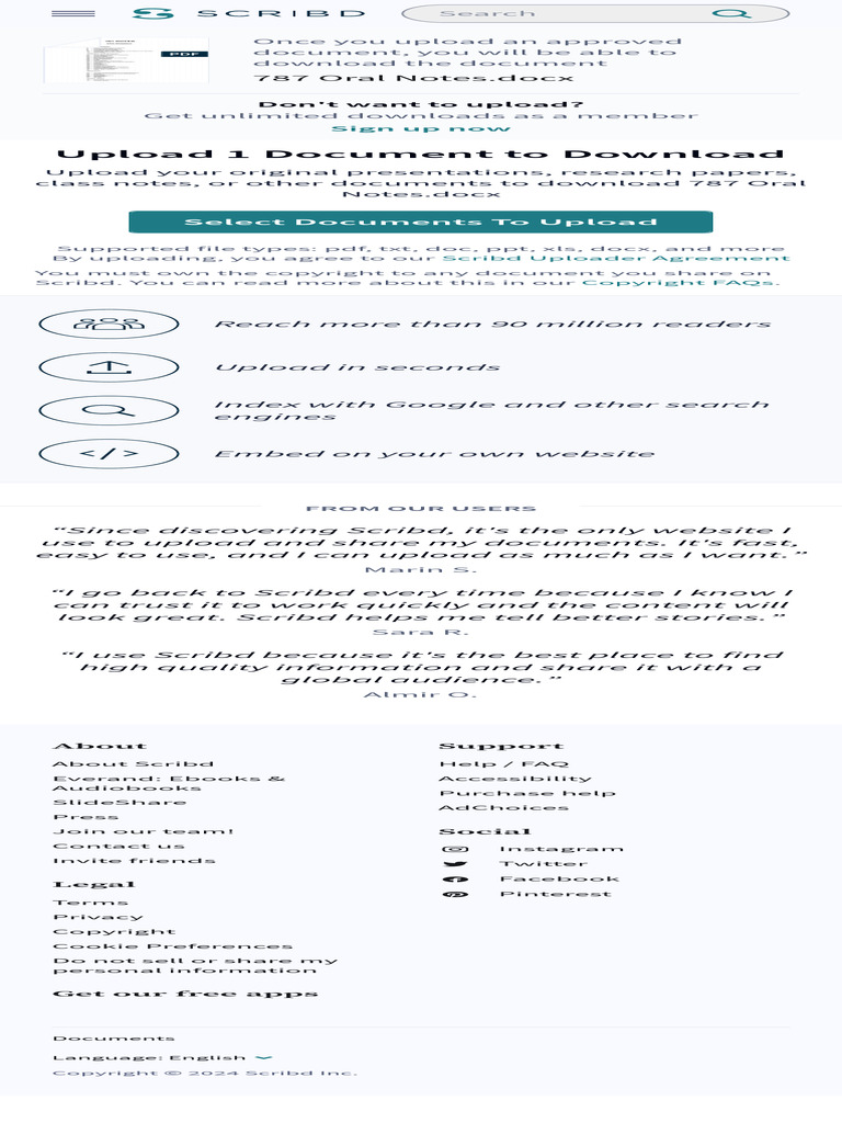 Upload A Document Scribd | PDF | Career & Growth | Social Science
