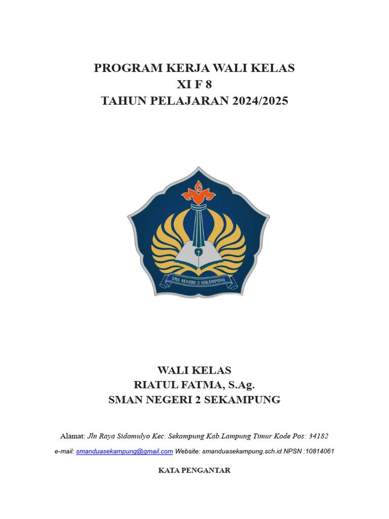 Program Kerja Walas | PDF | Kesehatan Holistik