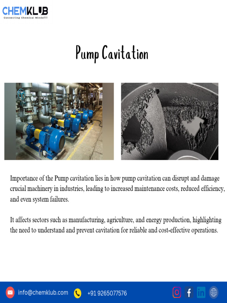 Cavitation in pump | PDF | Pump | Liquids