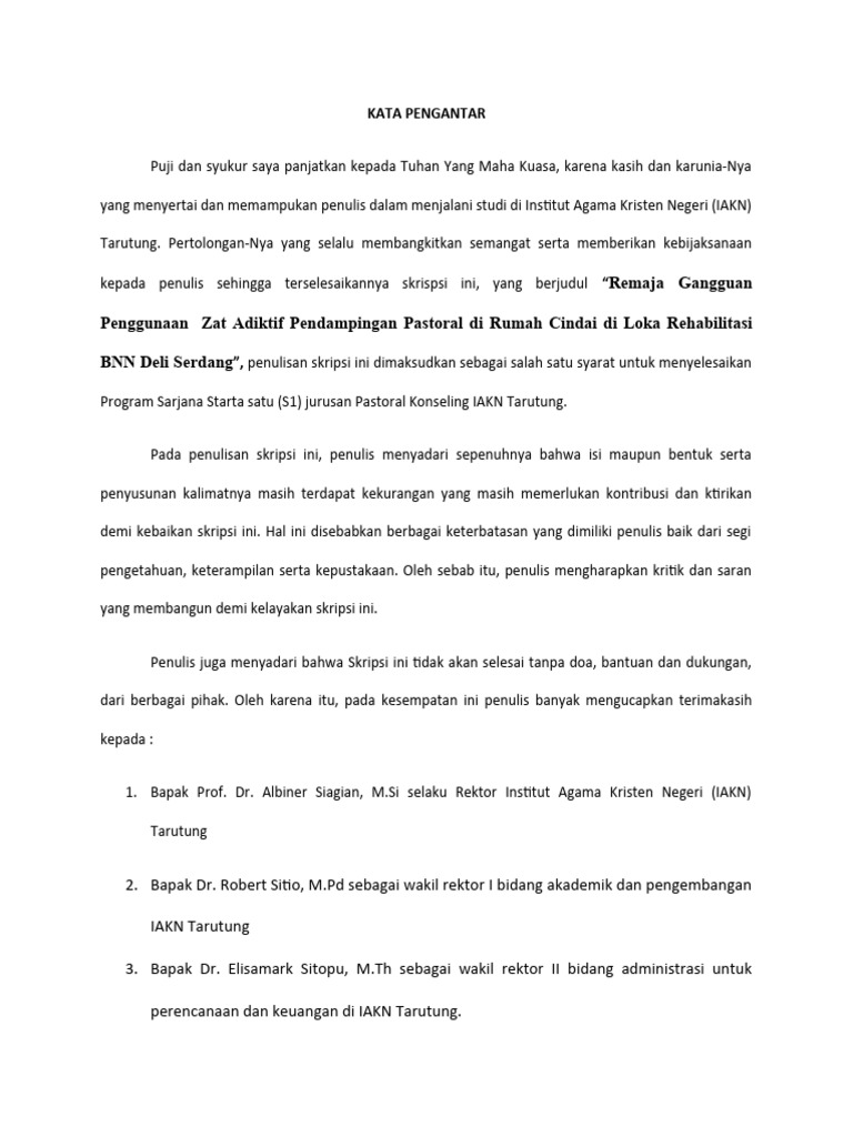 Skripsi Remaja dan Zat Adiktif di IAKN | PDF | Karier & Perkembangan | Kajian Bahasa Asing