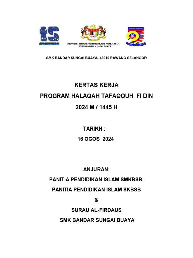 PROGRAM HALAQAH TAFAQQUH FI DIN Siri 3 2024 | PDF