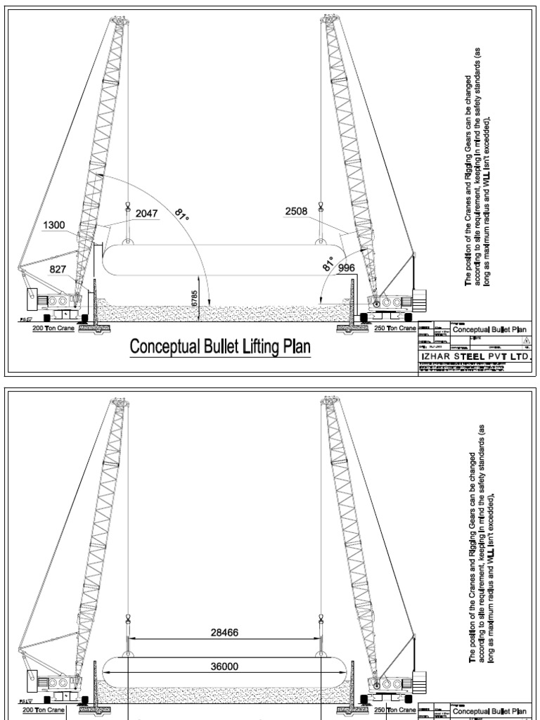 Bullet Lifting and Placement Plan | PDF