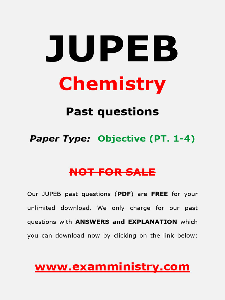Jupeb Chem Obj | PDF | Chemical Reactions | Ion