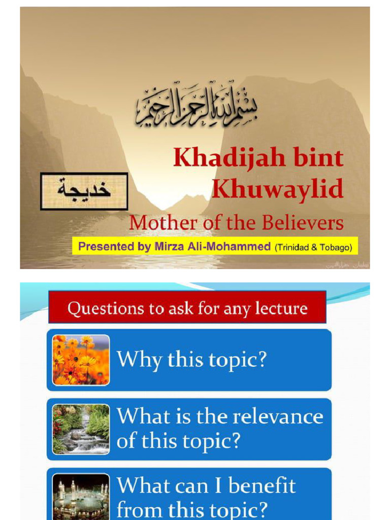Khadijah Mother of The Believers | PDF
