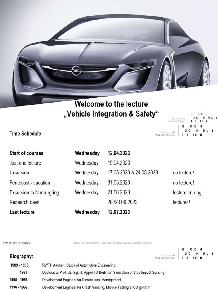 Vehicle Integration and Safety 01 - Introduction and Mobility ...