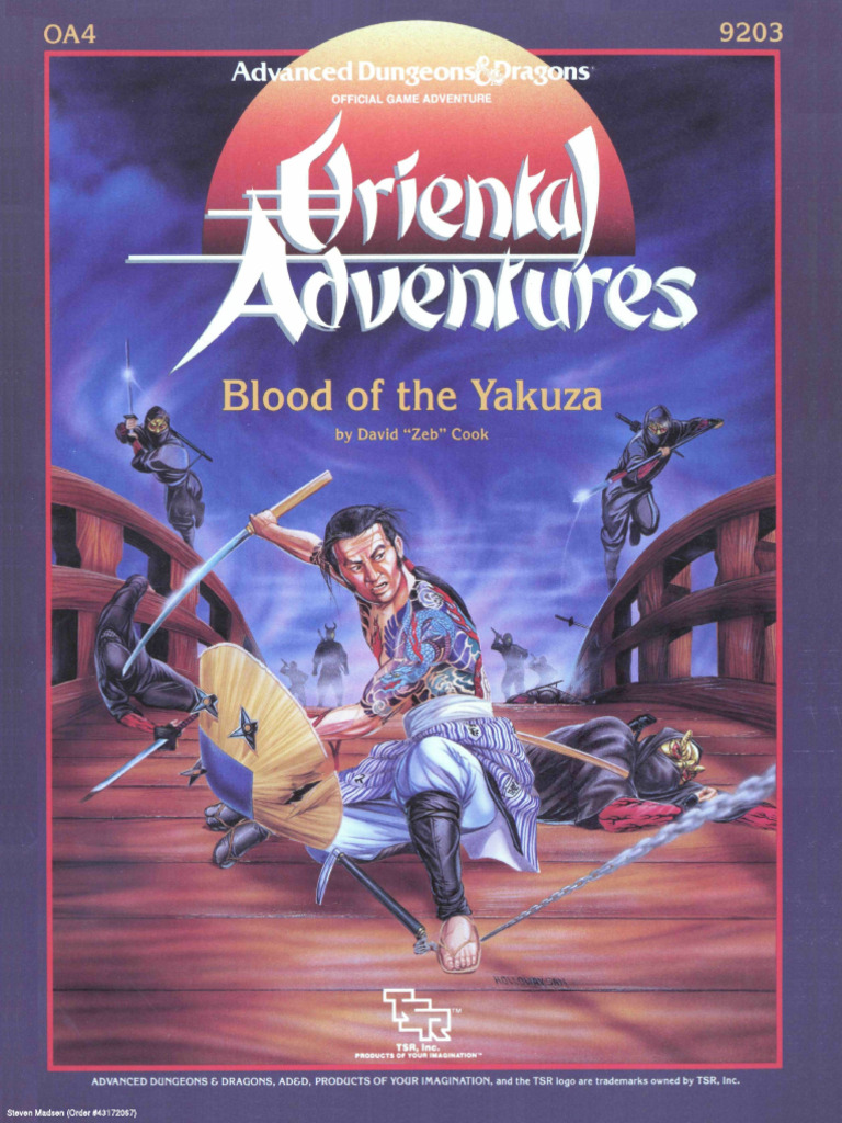 OA4 Blood of The Yakuza (1e) PDF | PDF | Tsr, Inc. | Samurai