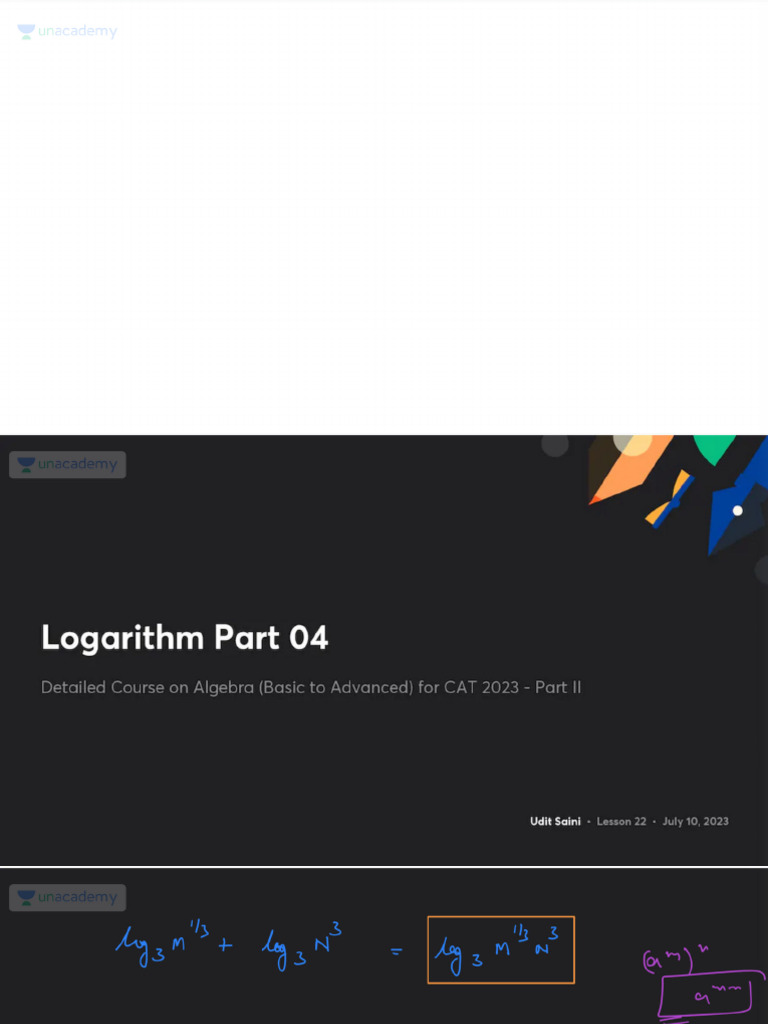 Logarithm Part 04 With Anno Pdf