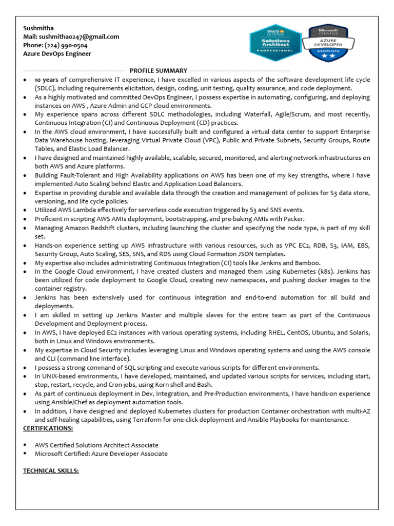 Sushmitha | PDF | Cloud Computing | Amazon Web Services