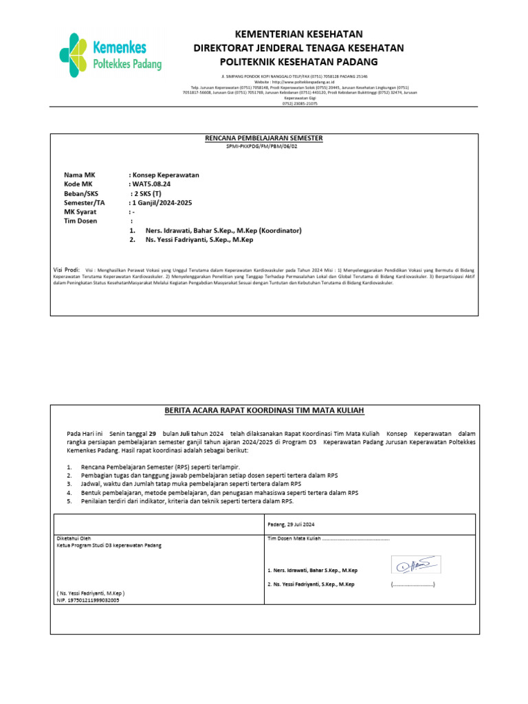 Rps Obe Konsep Kep. d3 Kep 2024.ok | PDF