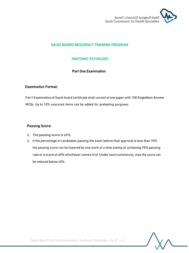 Anatomic Pathology Board-Part One Exam Blueprint 24-27 | PDF ...