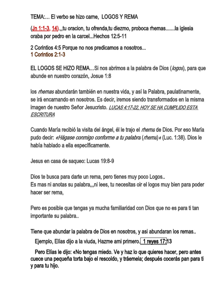 TEMA El Verbo Se Hizo, Cane | PDF | Jesús | Logos (cristianismo)