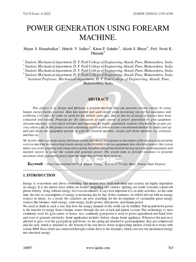 Power Generation via Forearm Machine | PDF | Beam (Structure) | Bending