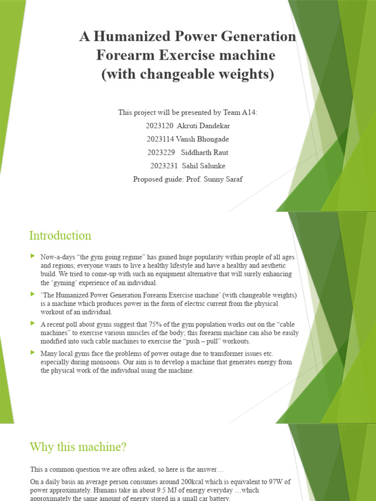 A Humanized Power Generation Forearm Exercise Machine ( | PDF | Science ...