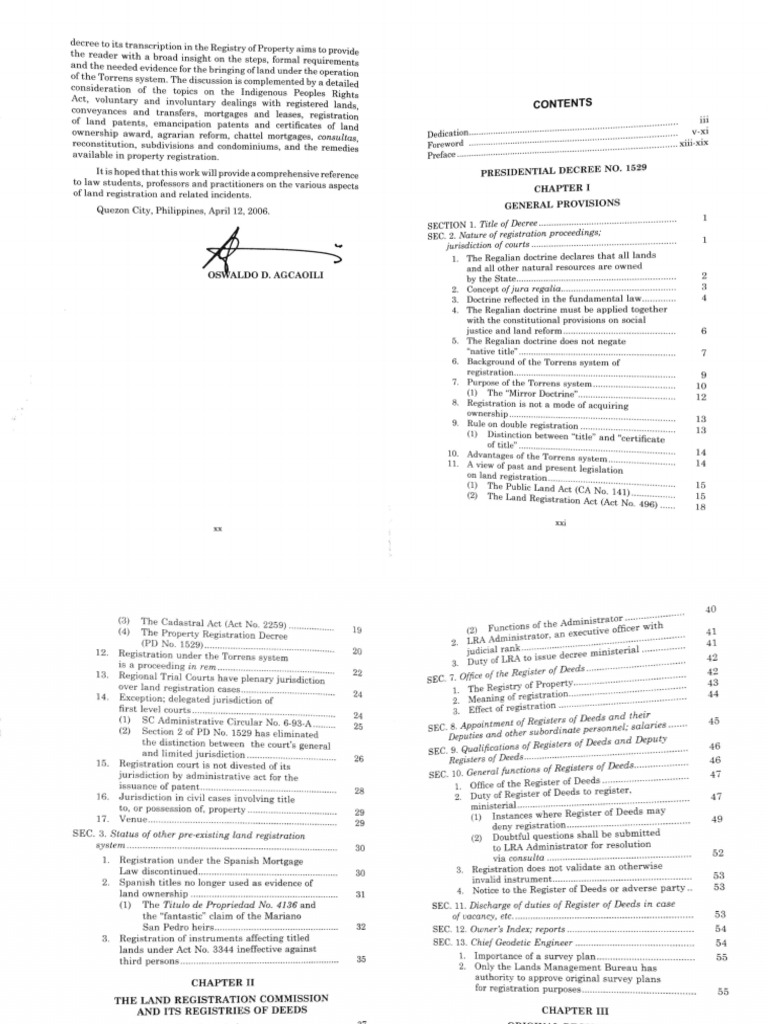 Land Titles and Deeds - Agcaoili (2018) | PDF