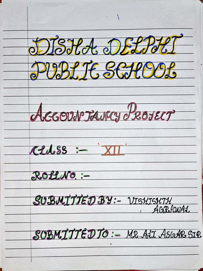 Accountancy Project 12th | PDF