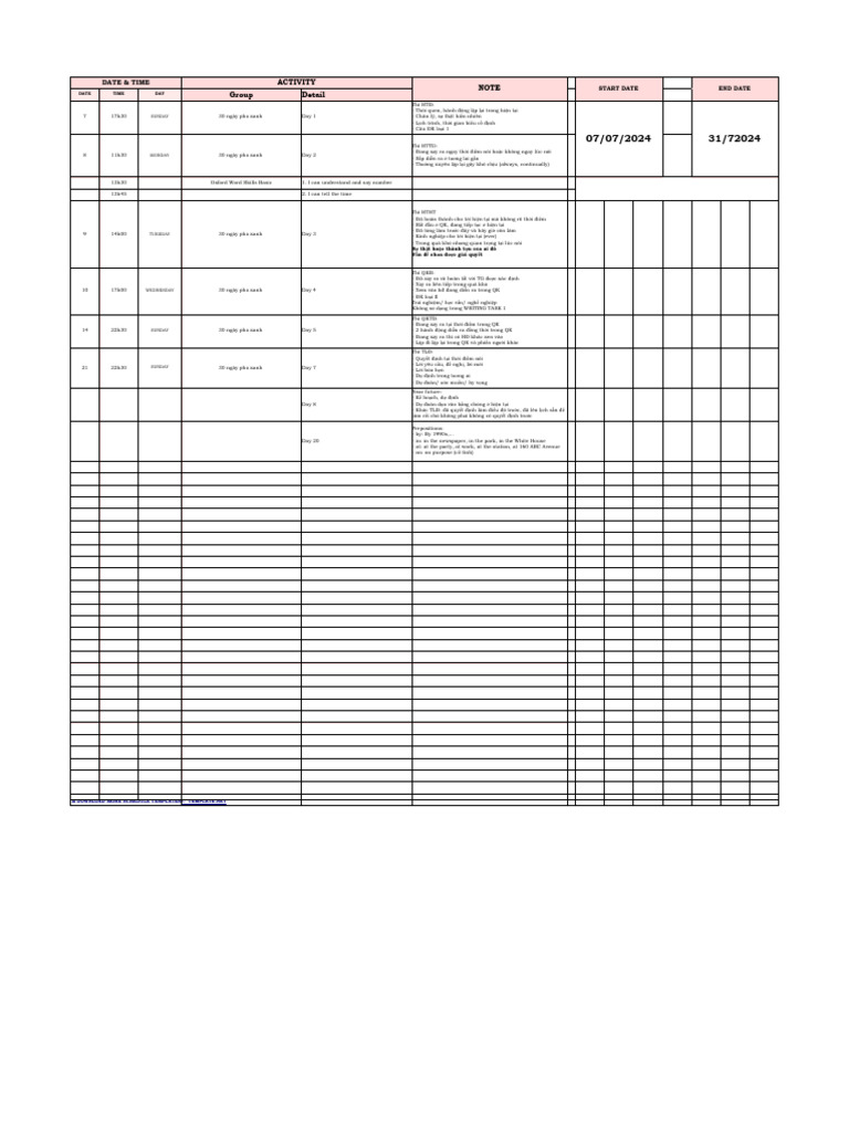 Schedule For IELTS | PDF