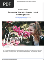 Descriptive Words For Scents-List of Smell Adjectives | PDF | Odor ...