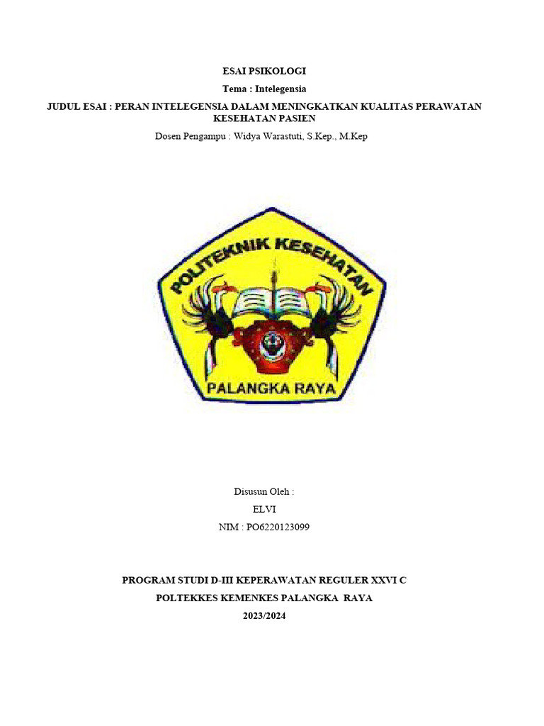 Esai Psikologi - Elvi Reg 26 C | PDF