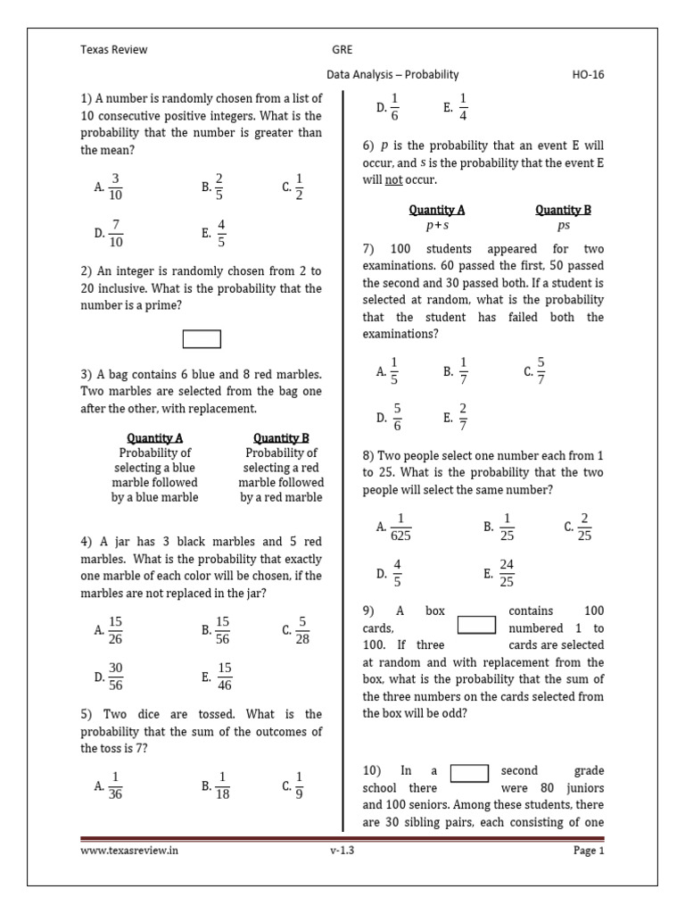 Handout 16 - Probability | PDF | Probability | Applied Mathematics Handout 16 - Probability | PDF | Probability | Applied Mathematics