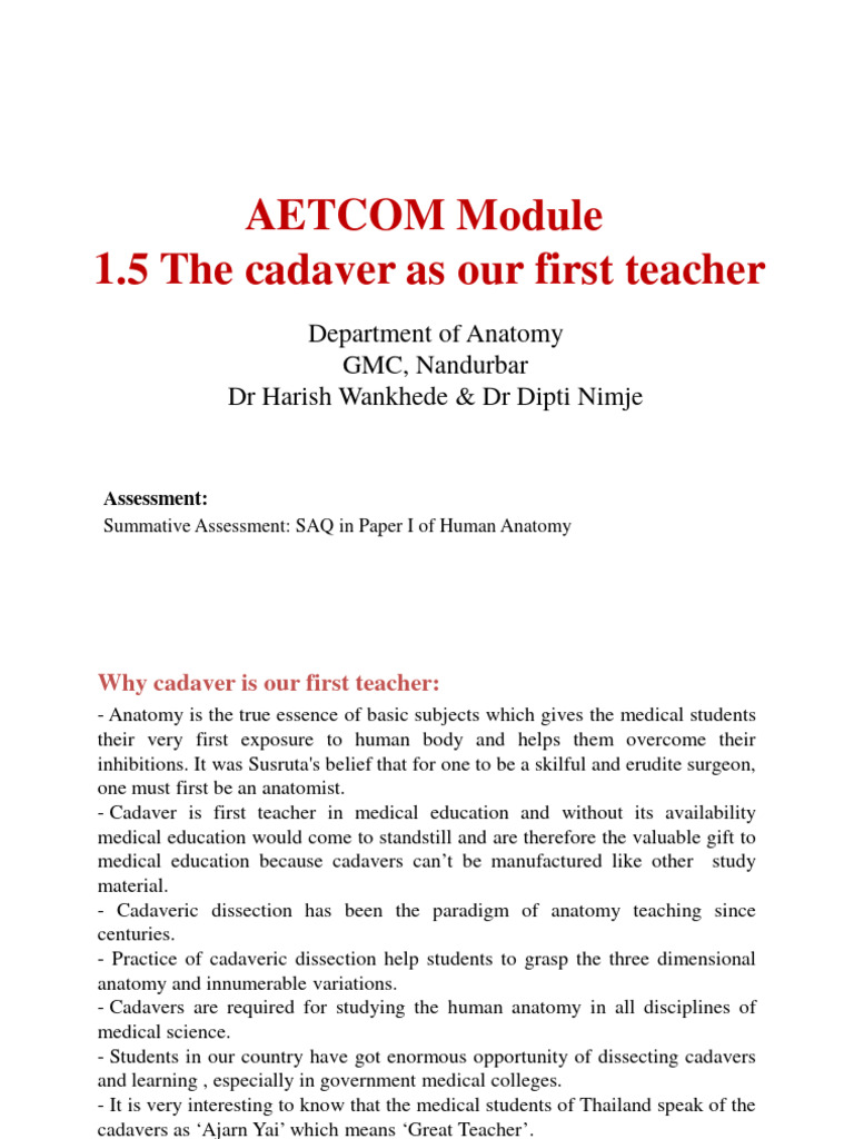 Aetcom 1.5-2 | PDF | Cadaver | Anatomy