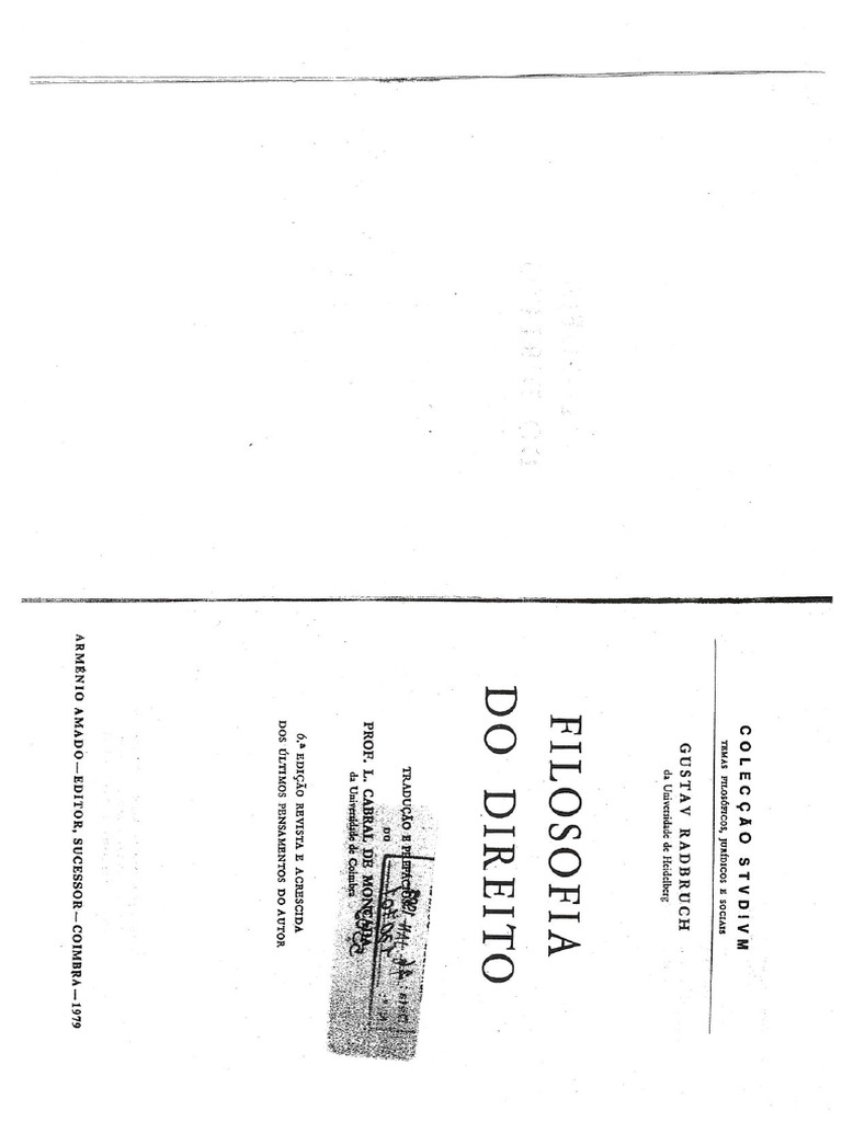RADBRUCH, Gustav. Filosofia Do Direito. P. 415-418. | PDF