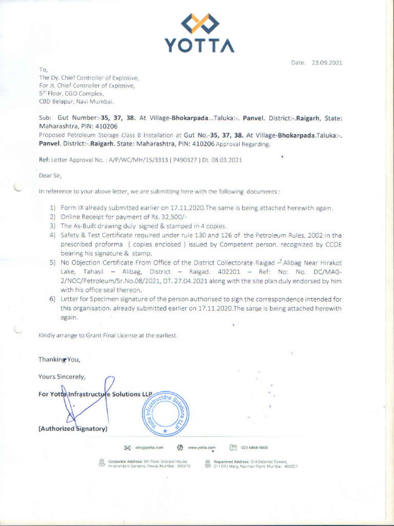 Yotta Coveringletter | PDF