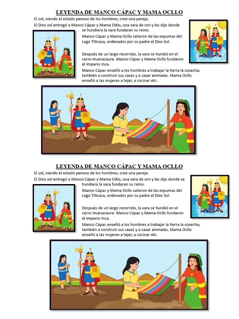 Manco Cápac y Mama Ocllo: Fundadores del Imperio Inca | PDF | Imperio Inca