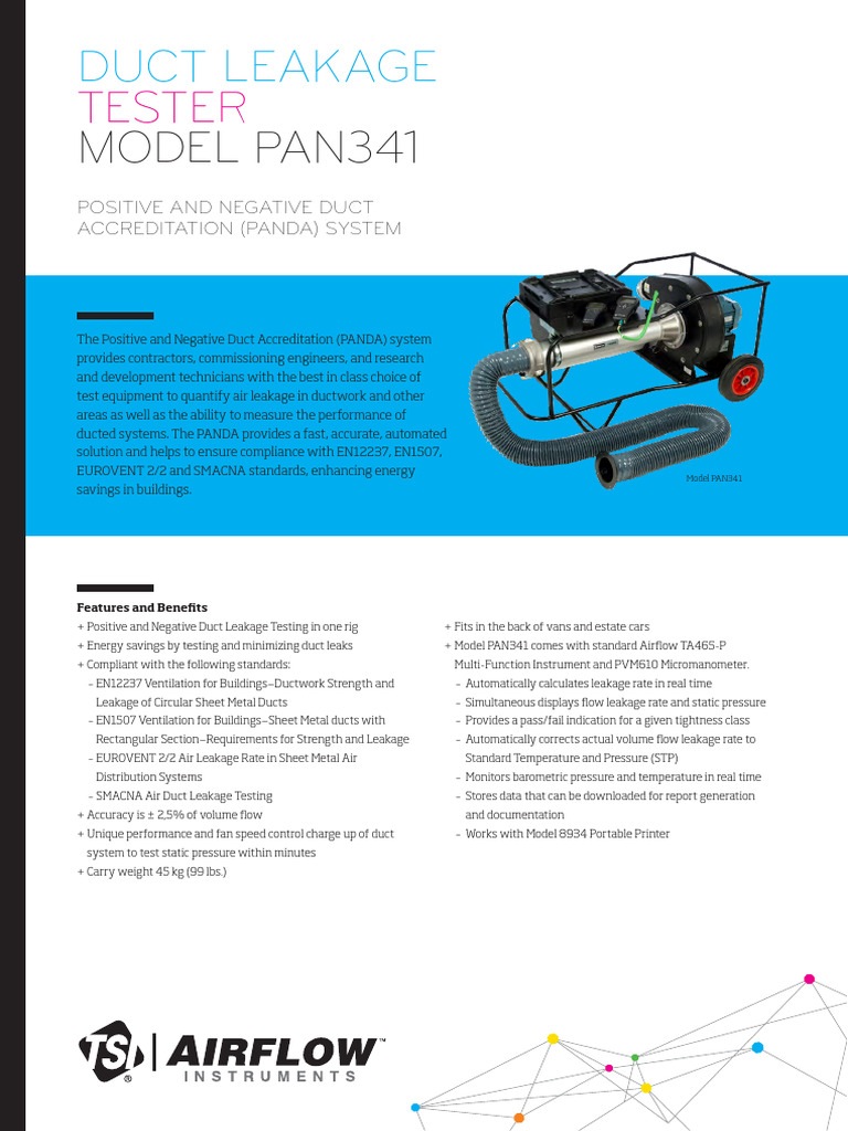 Testo-Pan341 - Duct Leakage Tester | PDF | Duct (Flow) | Building ...