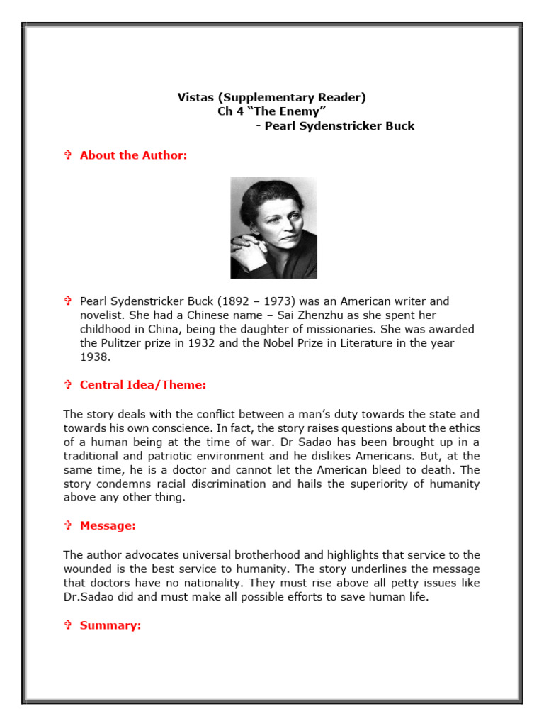 Gr Xii Sr Ch 4 the Enemy | PDF