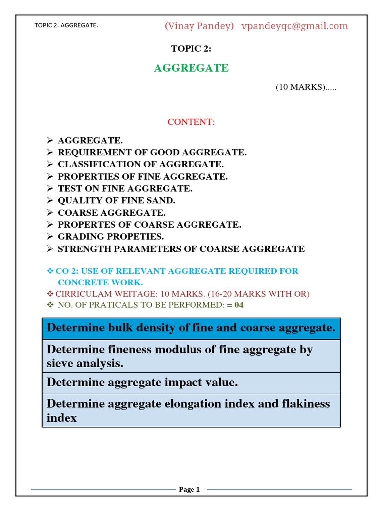 Aggregate Quality | PDF | Concrete | Construction Aggregate Aggregate Quality | PDF | Concrete | Construction Aggregate
