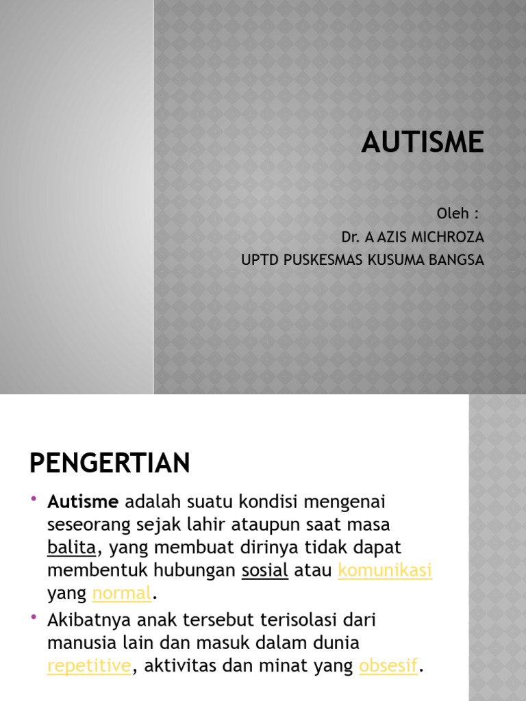 AUTISME | PDF | Sains & Matematika