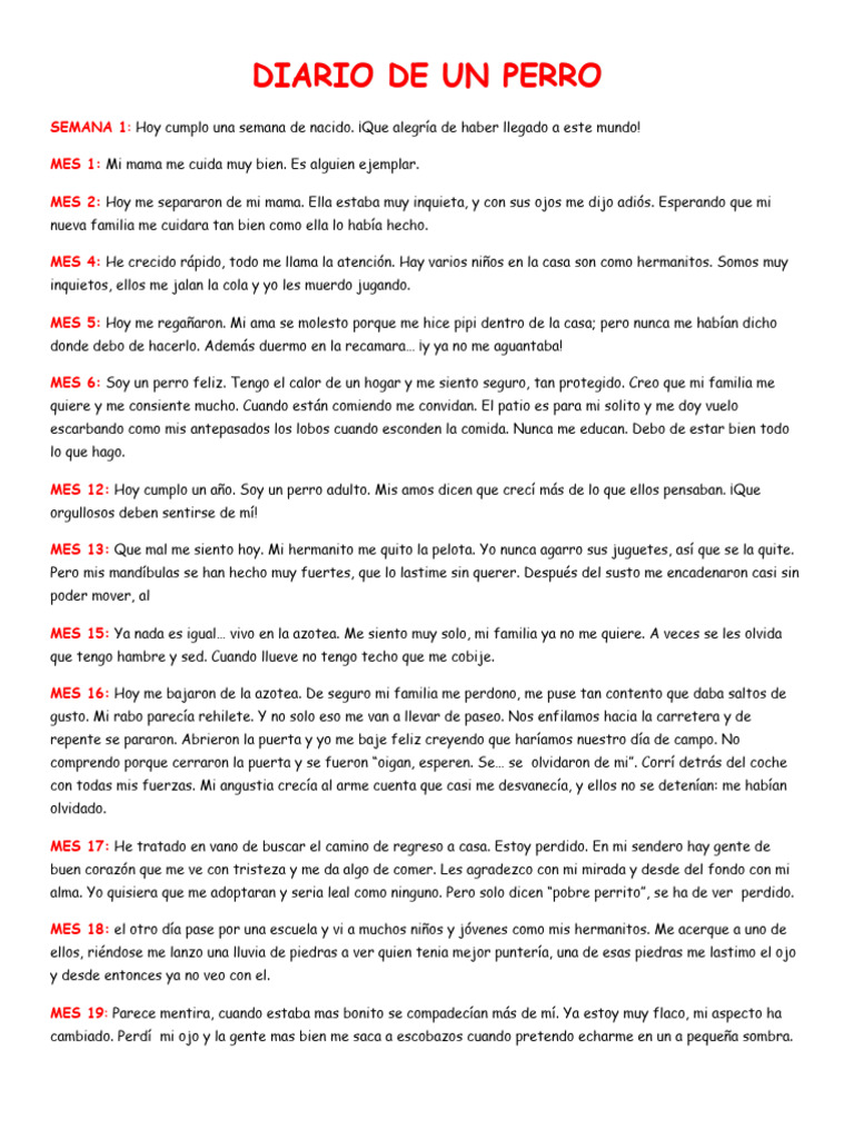Diario de Un Perro | PDF