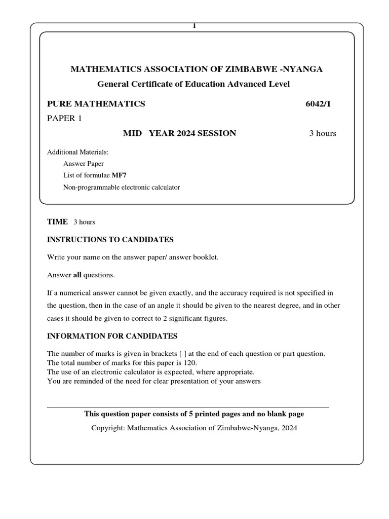 MAZ2024 | PDF | Euclidean Vector | Equations
