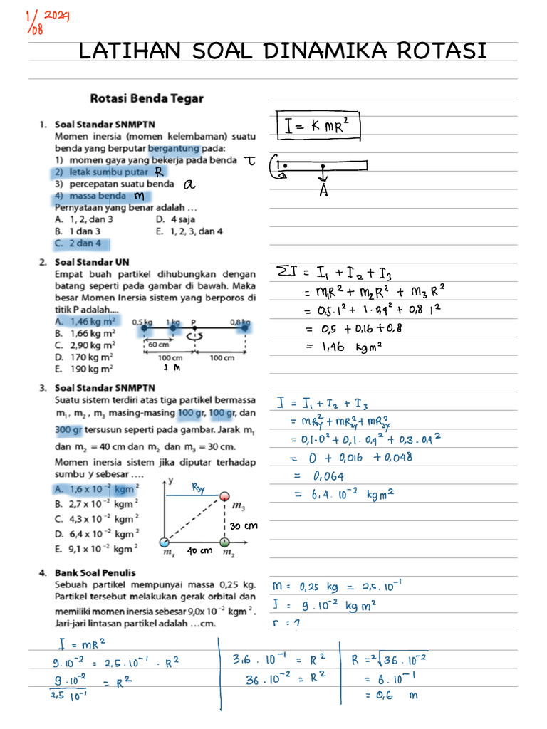 Fisika Kelas 11 Dinamika Rotasi | PDF