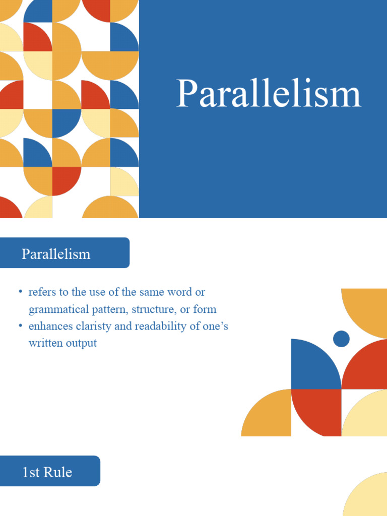 Lesson 1.4 Parallelism | PDF