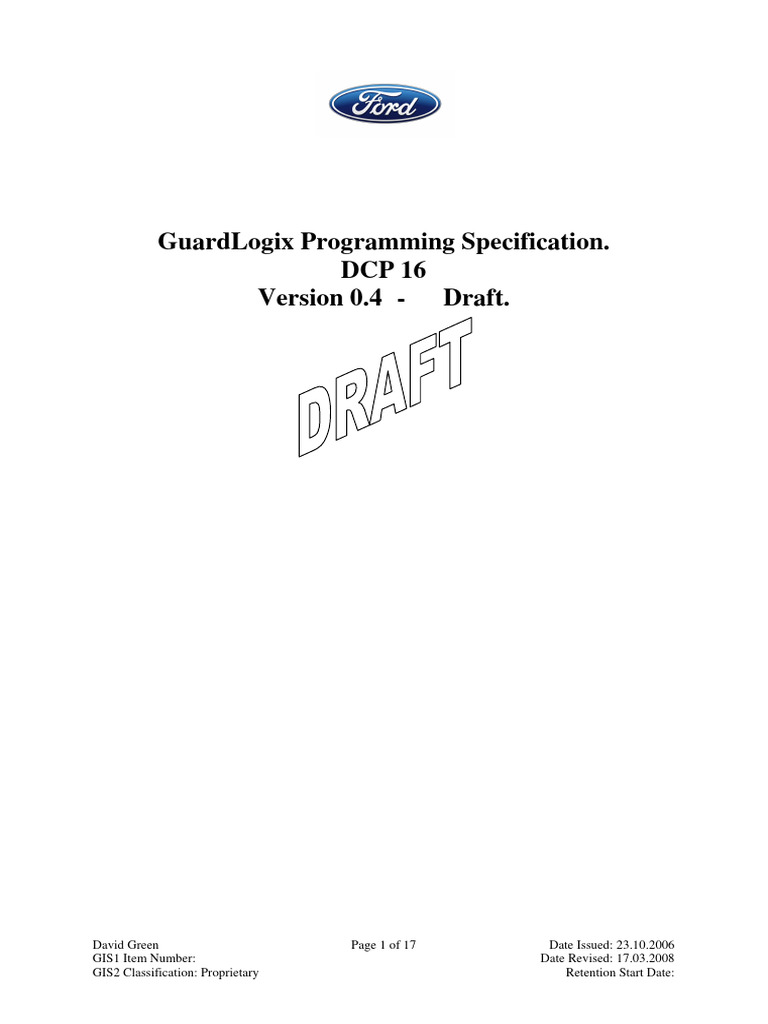 GuardLogix Programming Specification - 080317 | PDF | Programmable ...