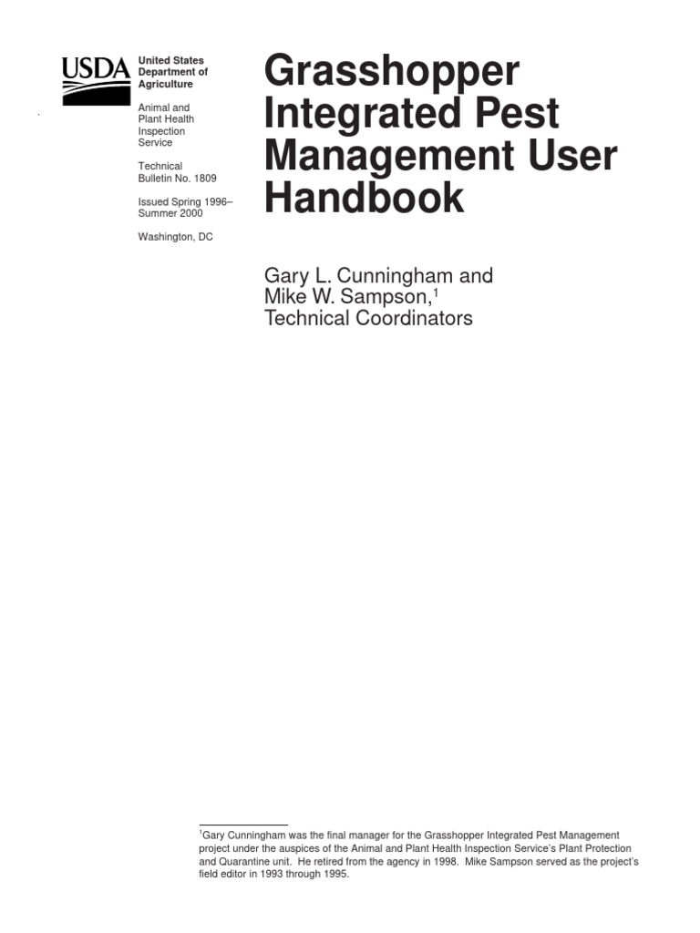 Grasshopper IPM User Handbook (1996-2000) | PDF | Biological Pest ...