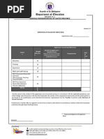 Annex G-1 - Individual Evaluation Sheet (IES) - Teacher I TIN | PDF